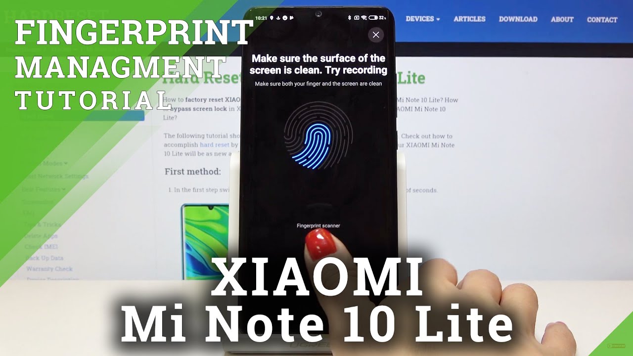 How to Add Fingerprint in XIAOMI Mi Note 10 Lite – Add Fingerprint ...