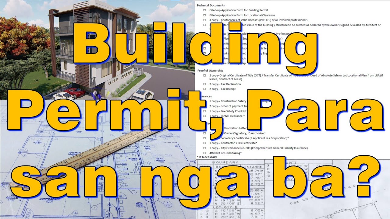 Episode 01 : BUILDING PERMIT | Para san nga ba at ano ano ang mga ...