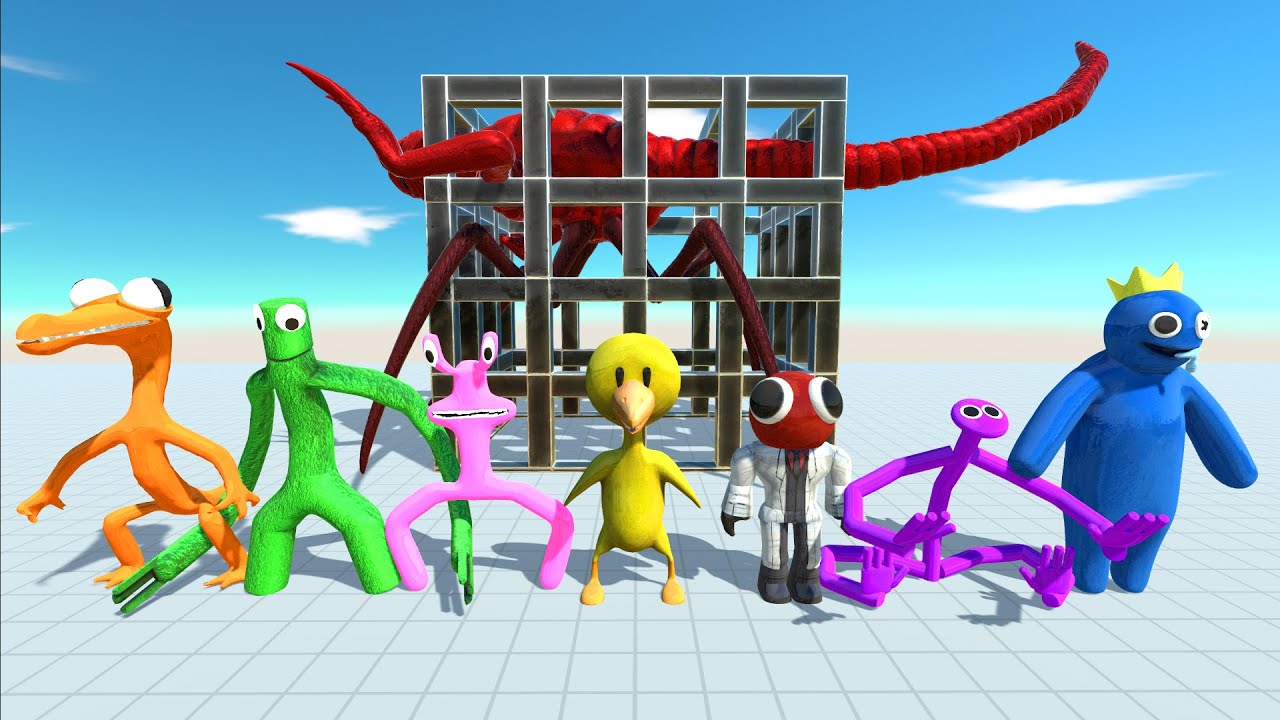 Rainbow Friends Rescue Titanus Red Escape From Cage - Animal Revolt ...