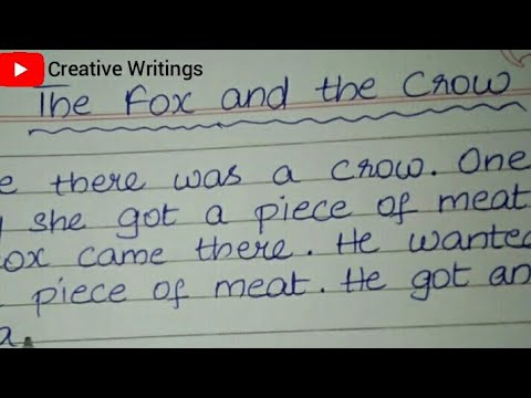 The Fox and the Crow | Story Writing | Story on The Fox and Crow ...