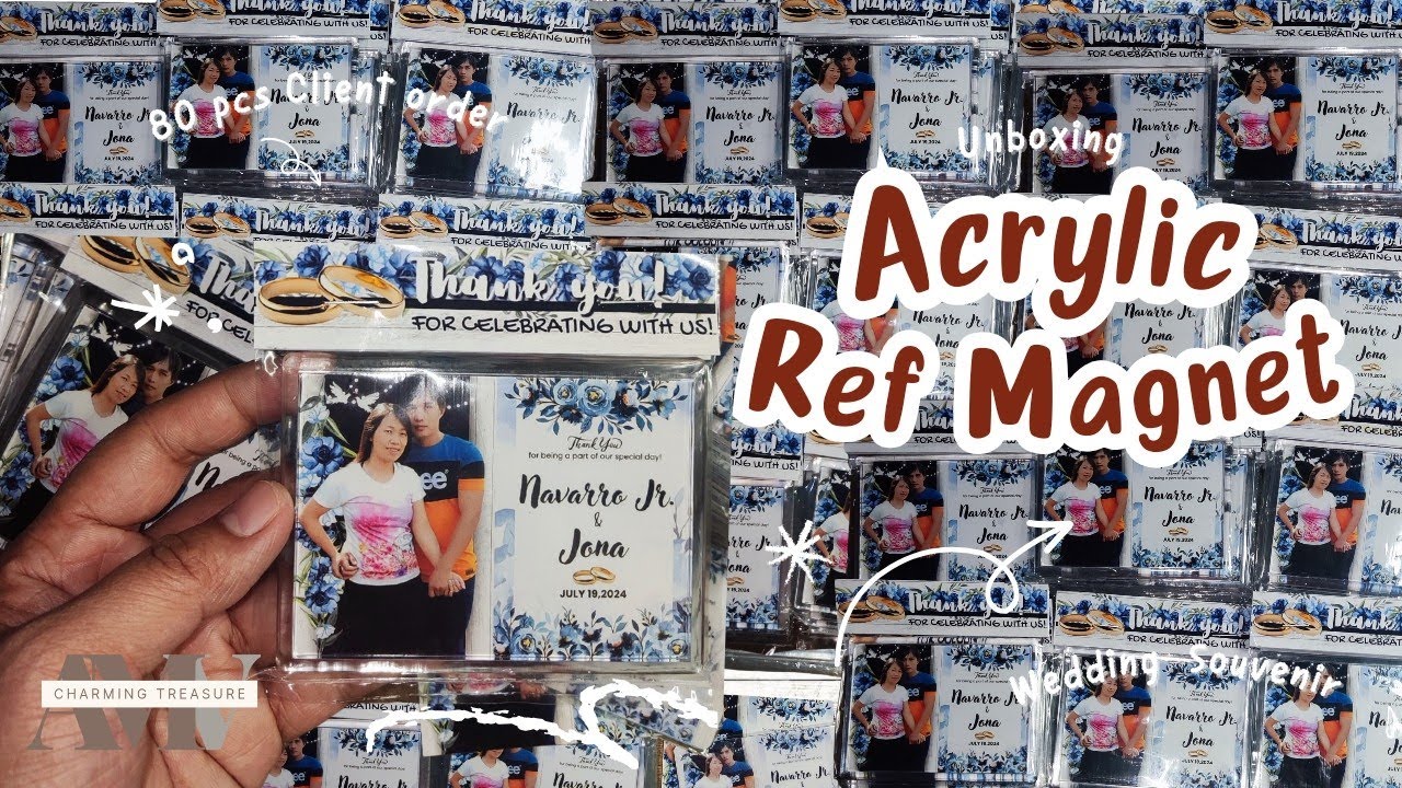 Acrylic Ref Magnet| final step in Wedding Souvenir - YouTube