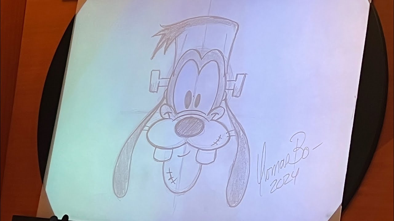 How to Draw Halloween Time Frankenstein Goofy (Disney Animation Academy ...