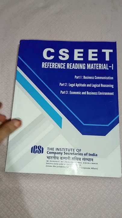 CSEET study material Unboxing by ICSI CSEET books #cseet #cs #companysecretary #icsi #cseetexam ...