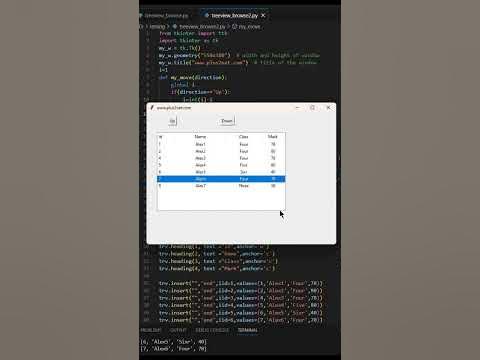 tk treeview selection v - YouTube