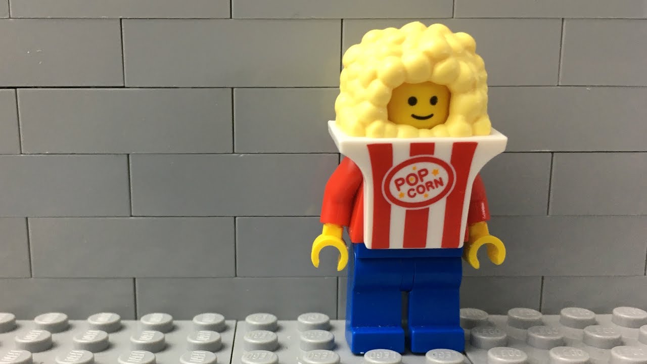 Lego Man Eats Popcorn | Stop Motion - YouTube
