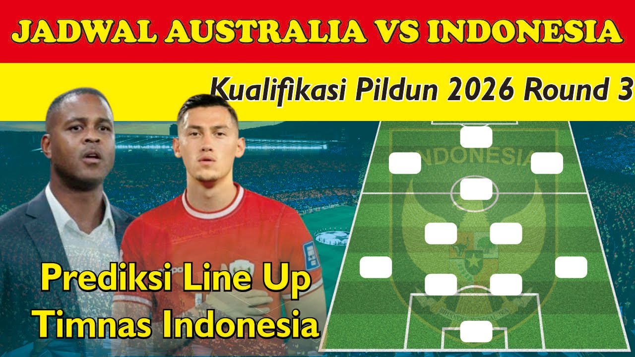 JADWAL AUSTRALIA VS INDONESIA | Prediksi Line Up Timnas Indonesia ...
