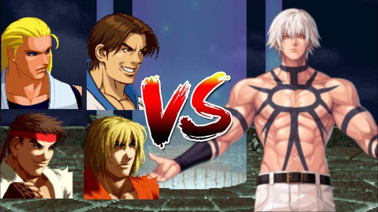 【MUGEN】Andy, Kim, Ken, Ryu VS Orochi - YouTube