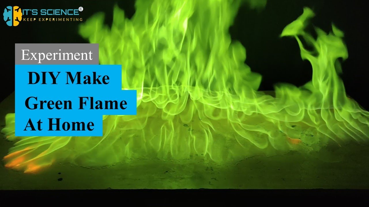 (Colored Flame Series: 1) DIY: How To Make Green Flame at Home. - YouTube