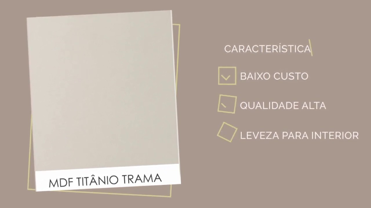 Linha Internos - MDF Titânio Trama - YouTube