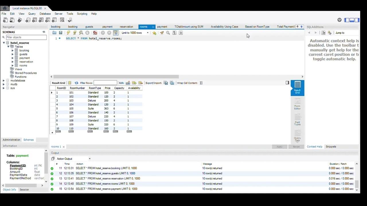 SQL Queries | Hotel Reservation System | CTS - Nurturing Partner Networks Training Program - YouTube