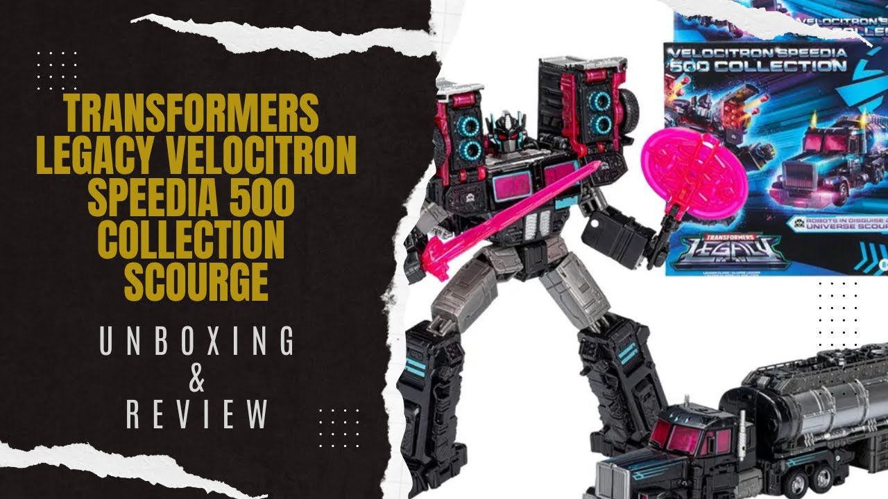 Transformers Legacy Velocitron Speedia 500 Collection Scourge: Unboxing ...