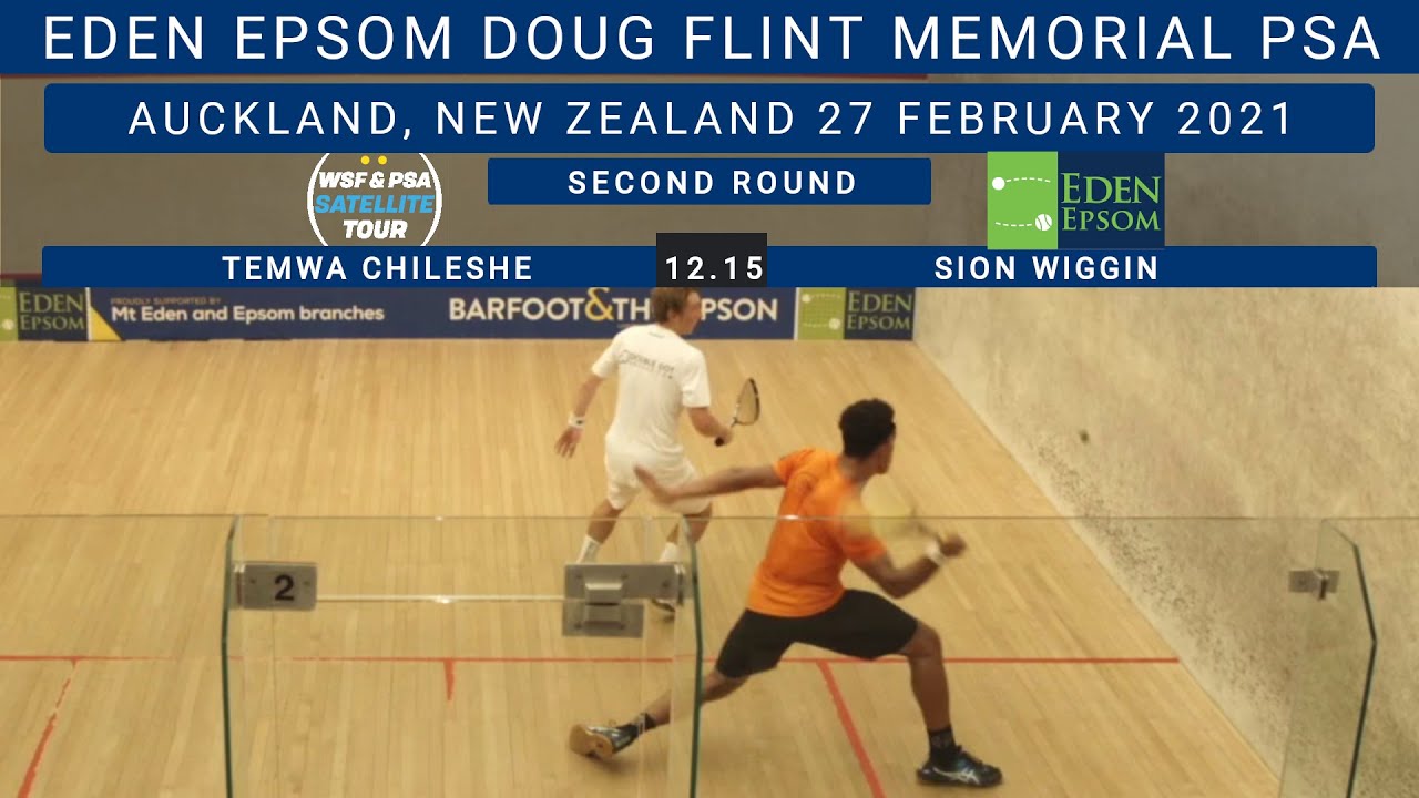 PSA SQUASH MATCH | TEMWA CHILESHE v SION WIGGIN | EDEN EPSOM DOUG FLINT ...