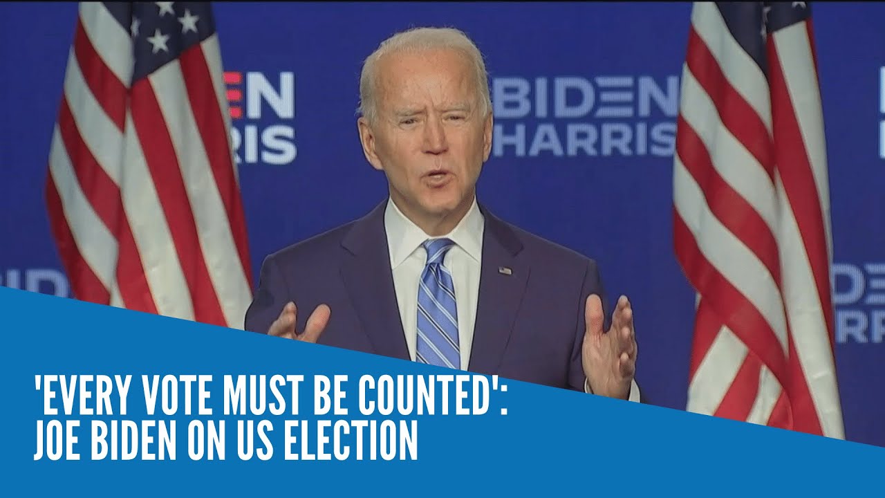 'Every vote must be counted': Joe Biden on US election - YouTube