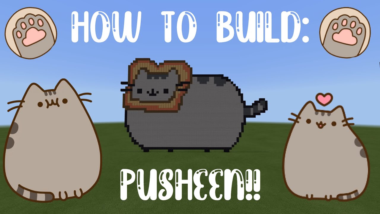 How to Build Toast Pusheen Pixel Art in Minecraft!! - YouTube