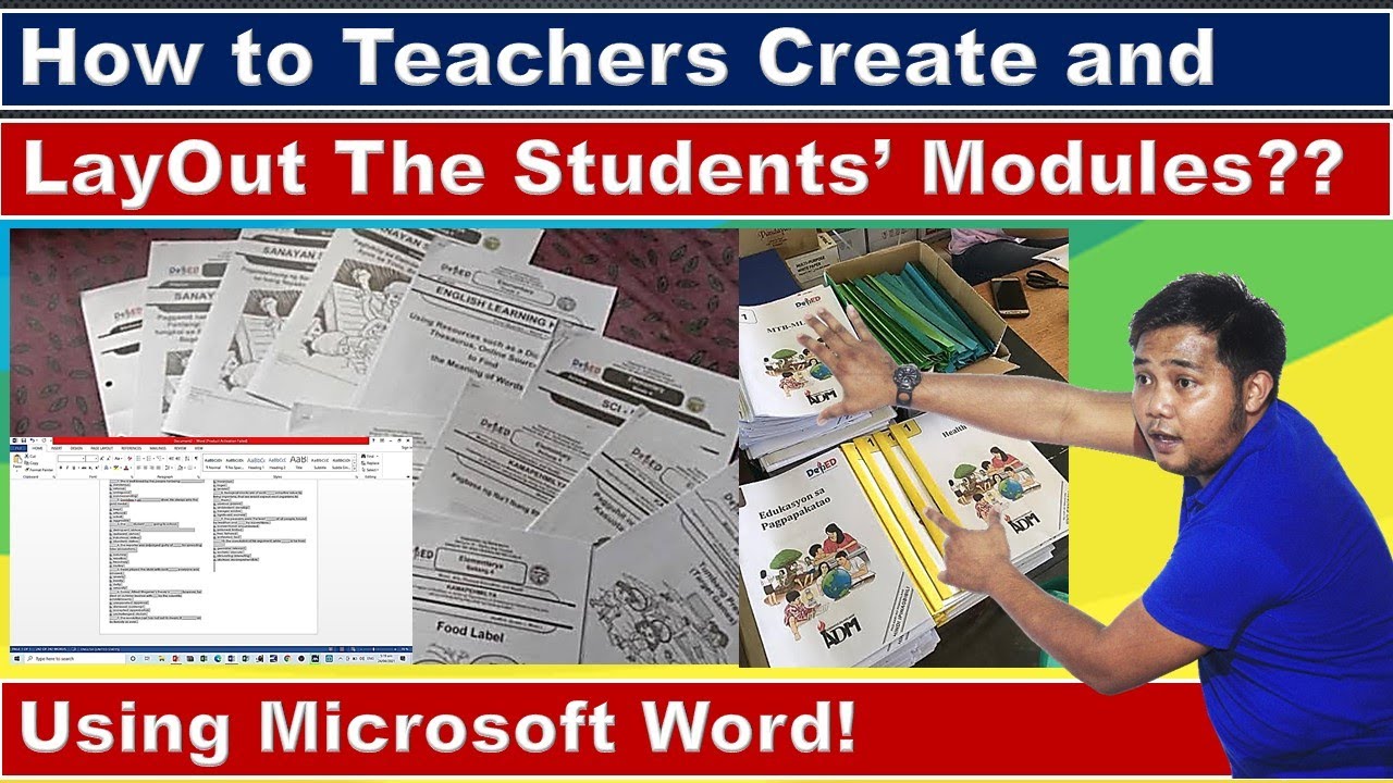 How do Teachers Create and LayOut Modules to Save More Paper? | DepEd ...