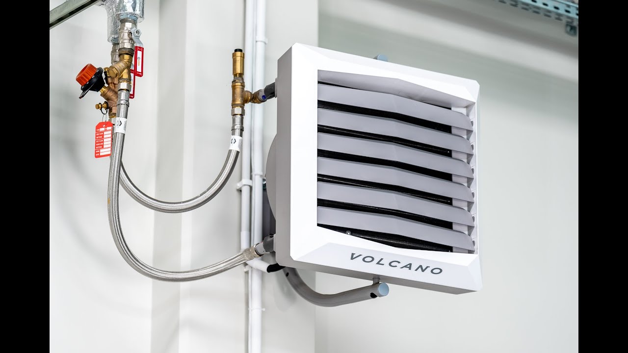 VOLCANO hydronic unit heater - YouTube