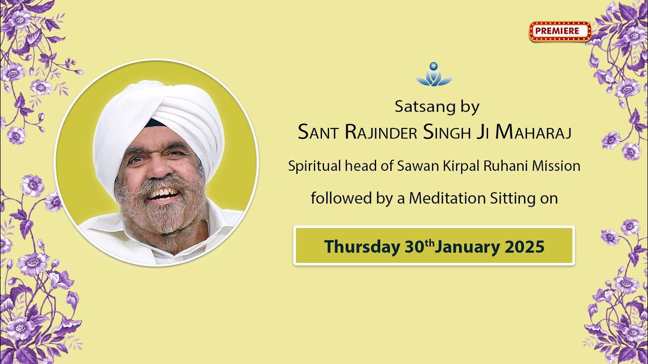 Satsang By Sant Rajinder Singh Ji Maharaj - Jan 30, 2025 - YouTube
