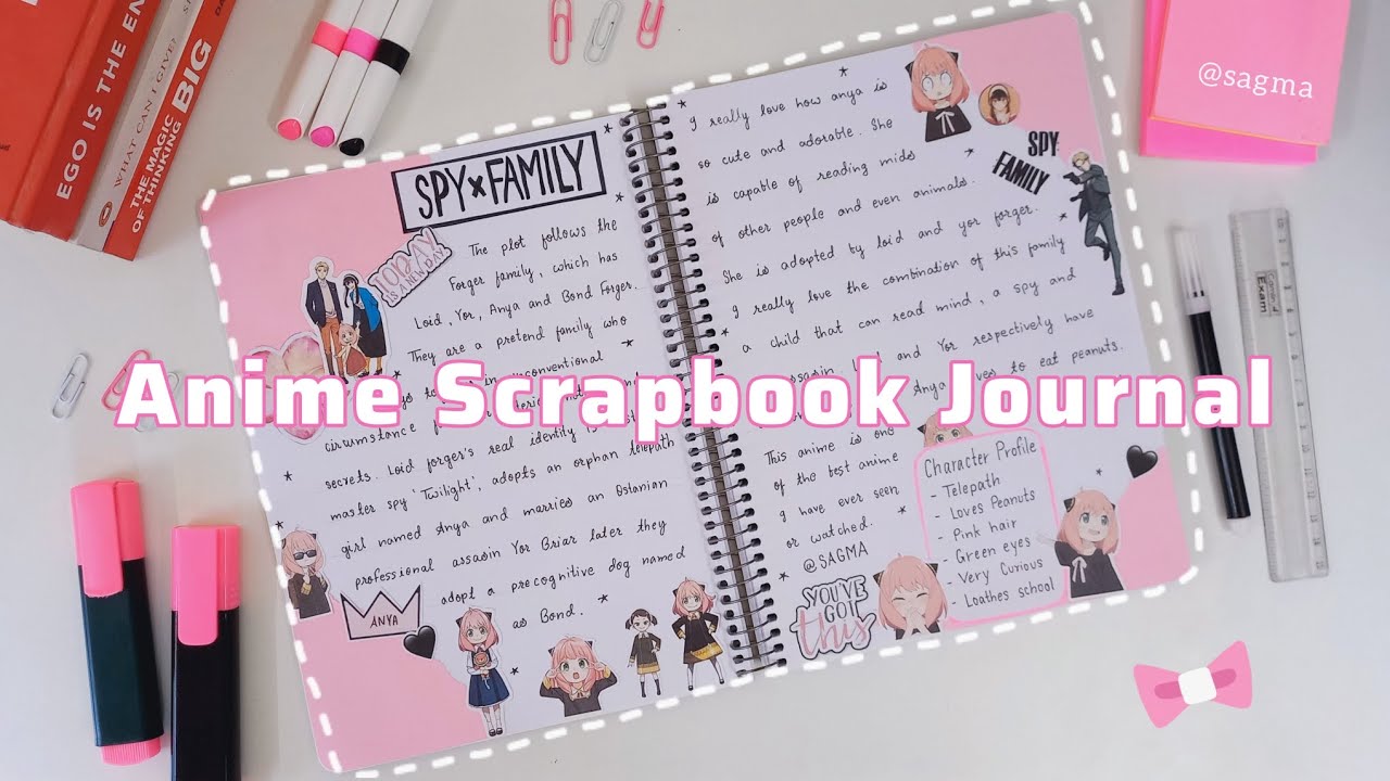 Anime Scrapbook Journal🩷🌸Asmr, Aesthetic journaling - YouTube