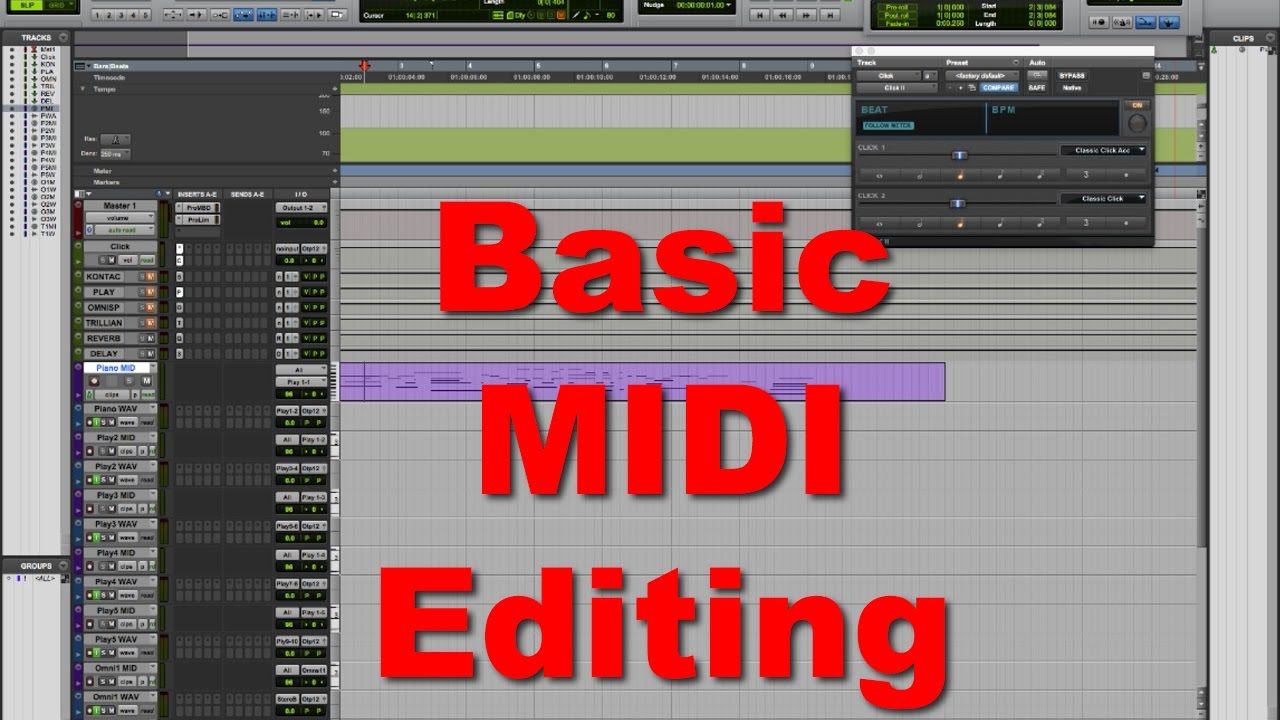 Basic Midi Editing Tutorial Youtube