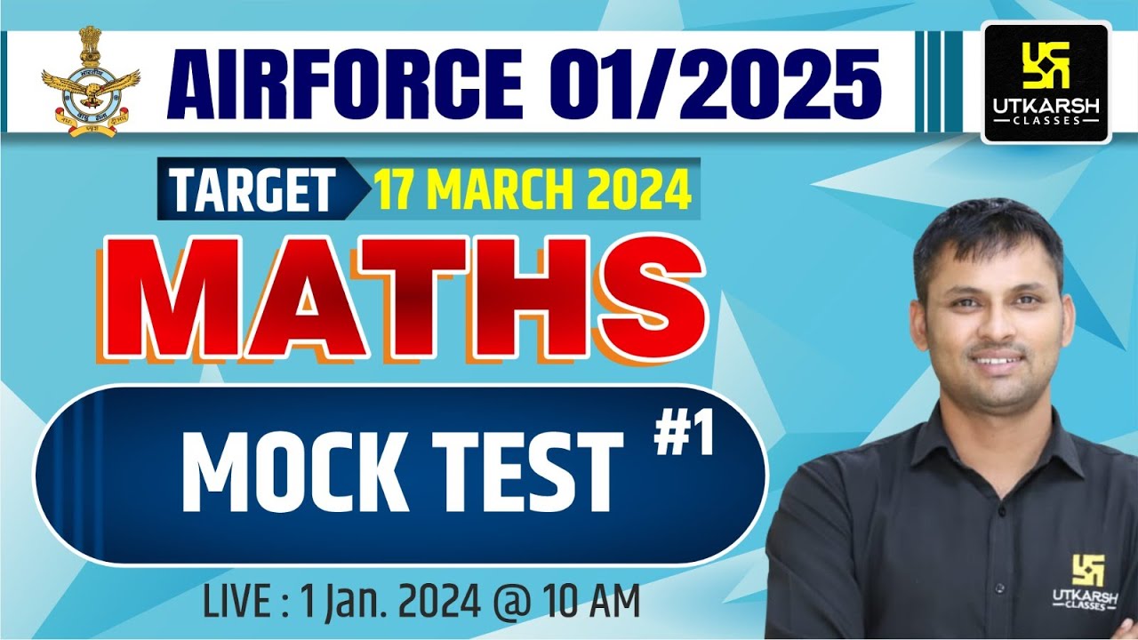 Air Force Math Mock Test | Air Force 01/2025 Maths | AIr Force MATHS By ...