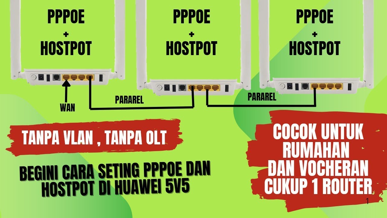 CUKUP 1 ROUTER BISA DUAL SSID , BEGINI SETING PPPOE DAN HOTSPOT TANPA ...