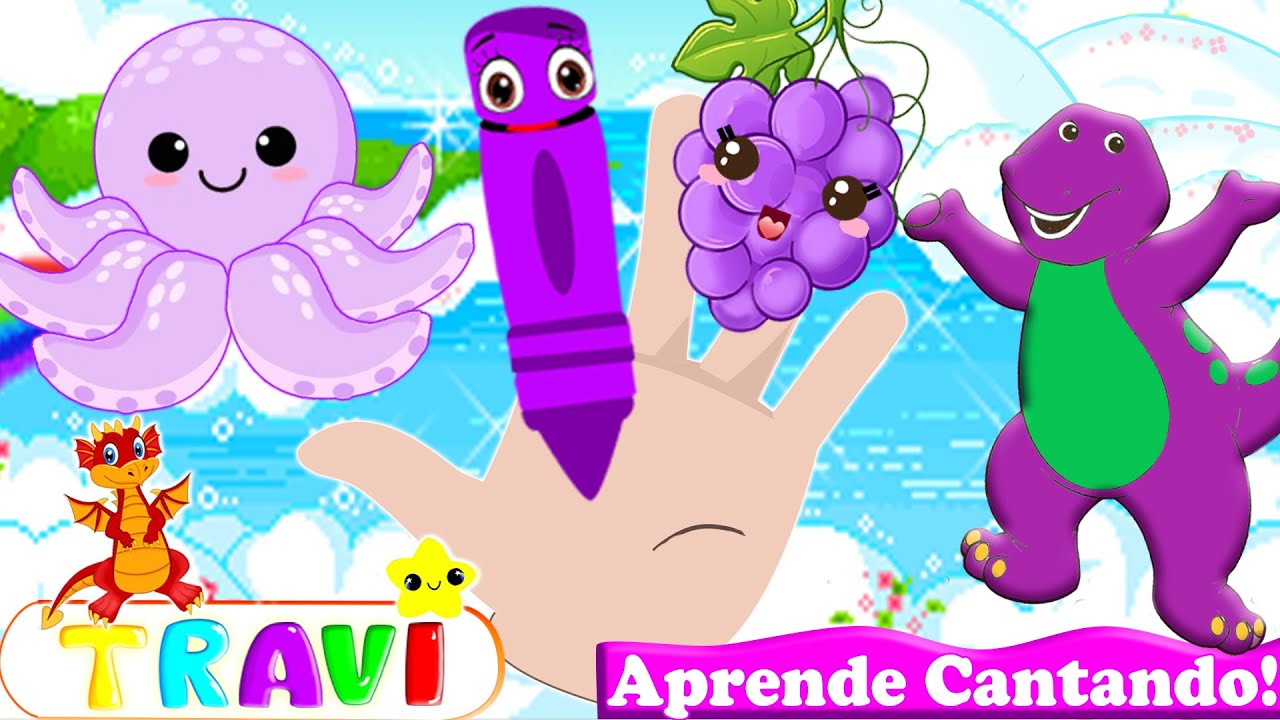Color Morado! Aprende los Colores Cantando!Familia Dedo! Canciones ...