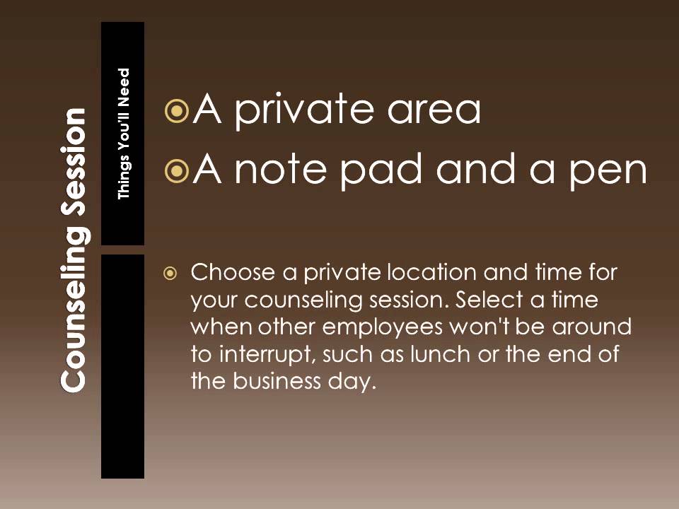 How to Conduct an Employee Counseling Session Correctly - YouTube