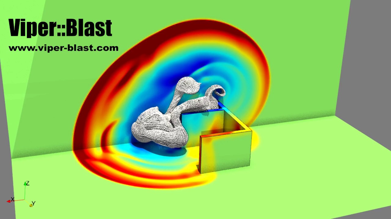 Viper::blast - blast wall real-time simulation - YouTube