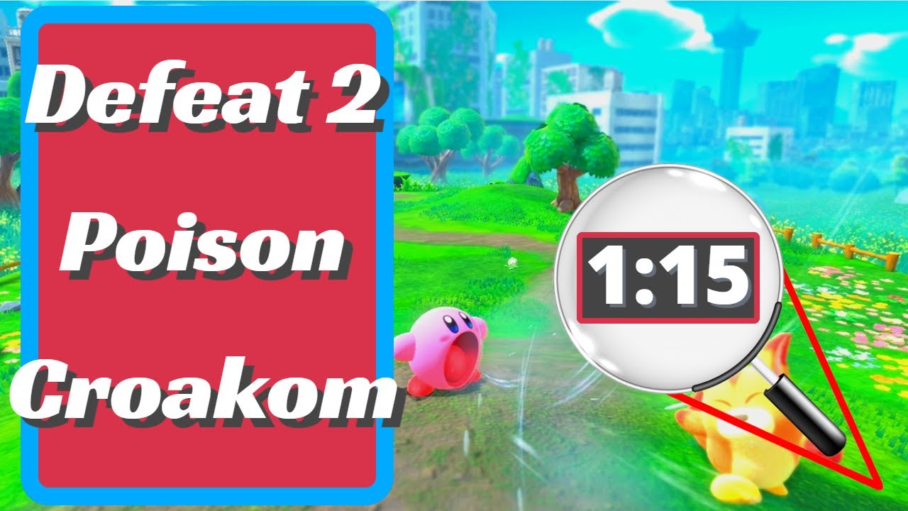 Defeat 2 Poison Croakoms - Kirby And The Forgotten Land - YouTube