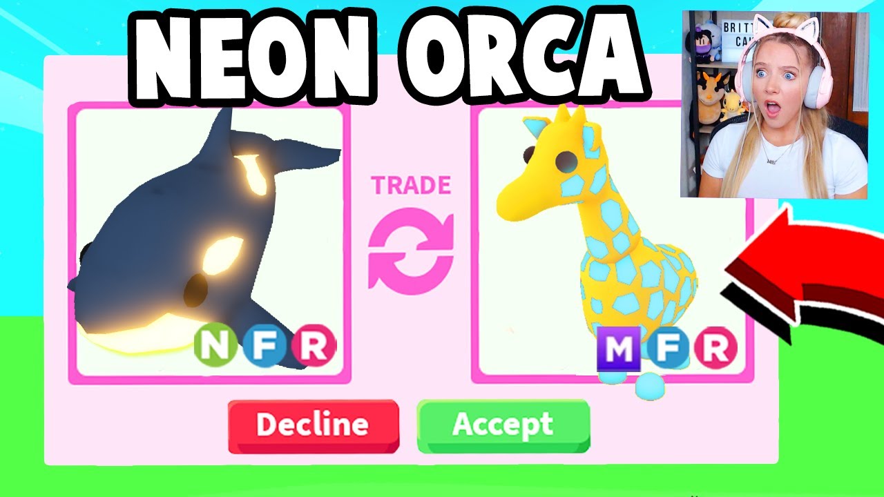 Trading *NEW* NEON ORCA in Adopt Me! - YouTube
