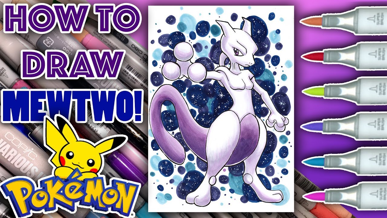 How To Draw MEWTWO! - Pokemon Art TUTORIAL - YouTube