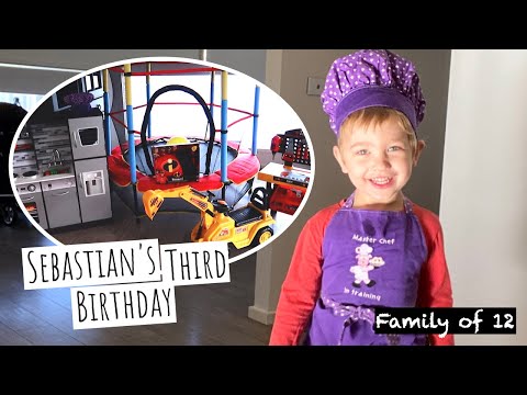 Our 10th BABY Turns 3 *SEBASTIAN'S BIRTHDAY* | Large Family of 12 Vlog