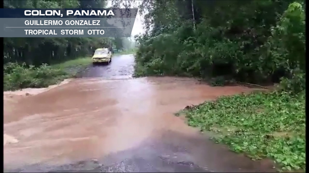 Colon, Panama flooding from Hurricane Otto - YouTube