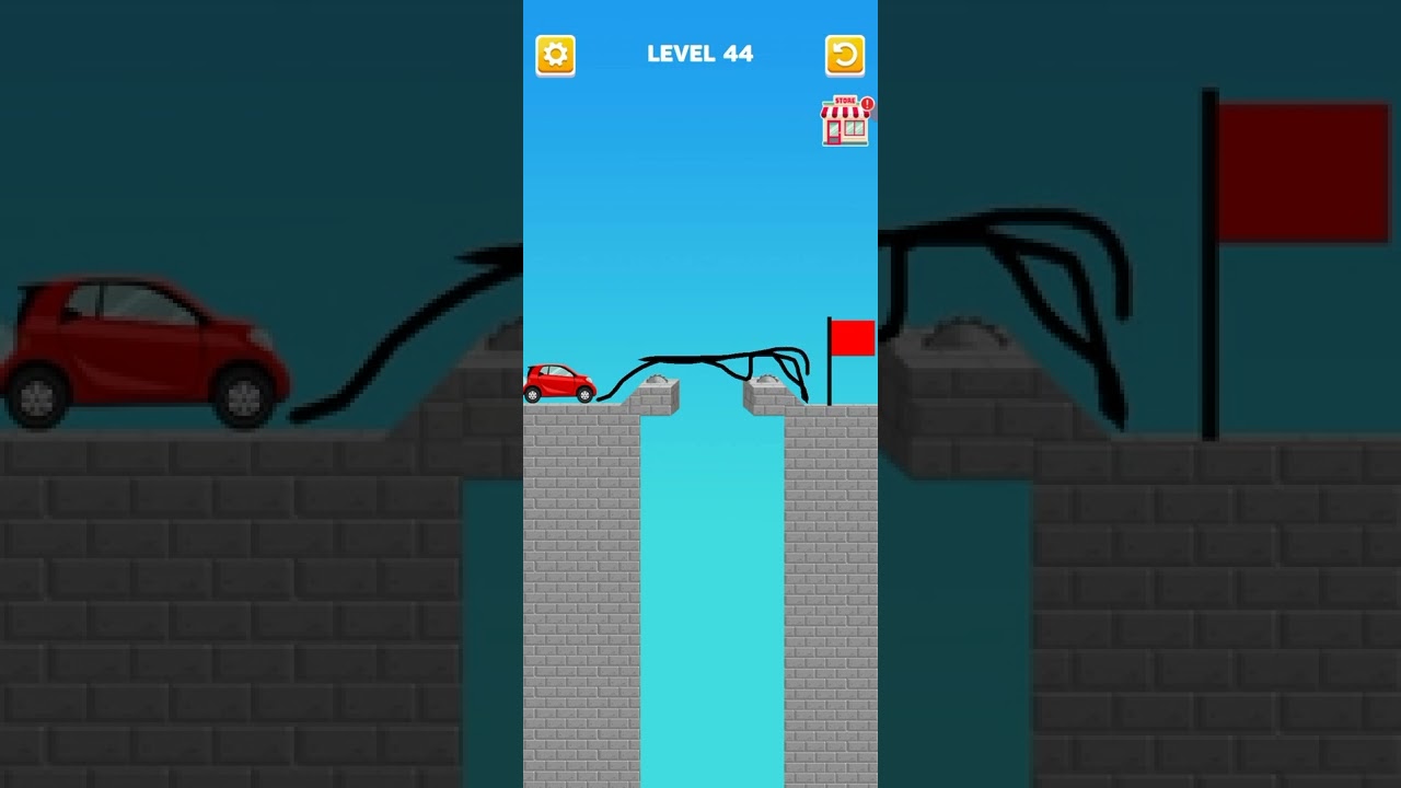 Draw Bridge Puzzle - Draw Puzzle Level 44 - YouTube