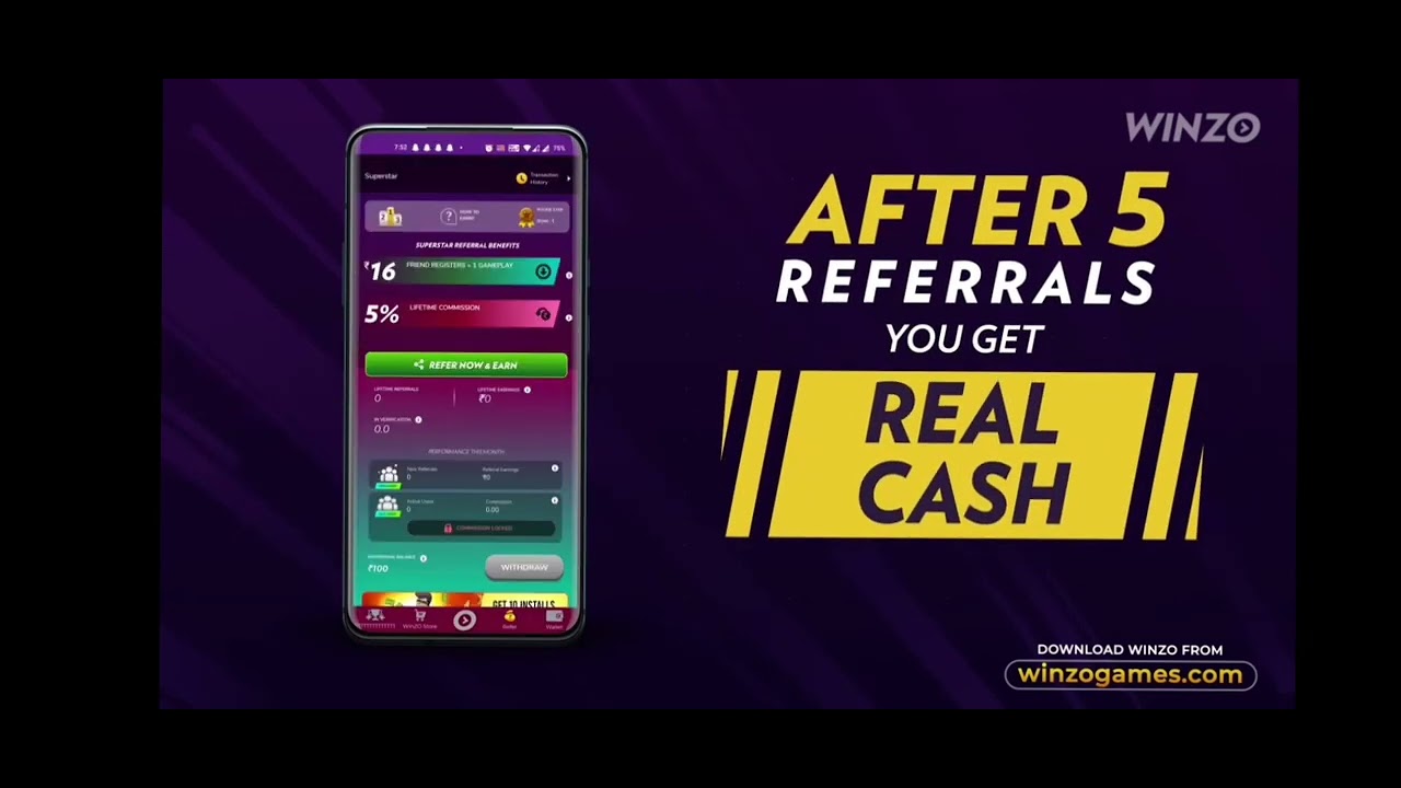 winzo daily money earning app - YouTube