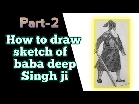 How to draw baba deep Singh ji sketch 🔥🔥🥳 - YouTube