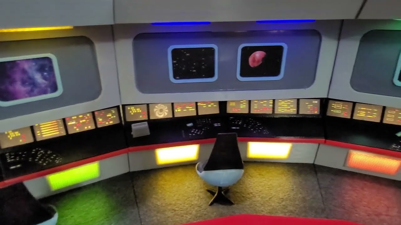 3D Printed Star Trek TOS 1:10 Scaled Bridge by 3DTrekker - YouTube
