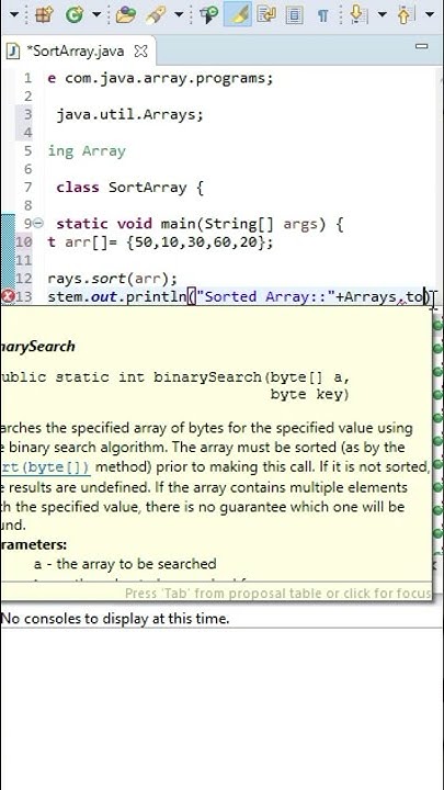 Java Program To Sort The Elements Of An Array In Ascending ๐ค๐ค๐๐shorts Youtubeshorts