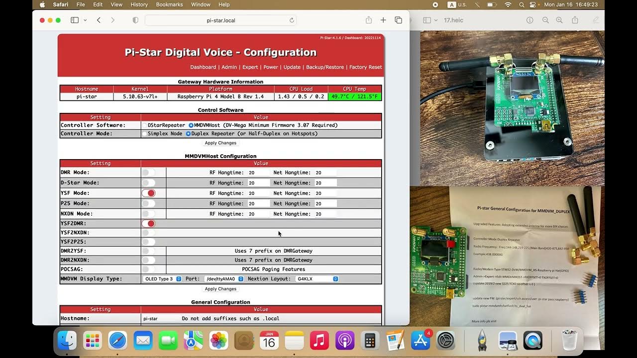 Pt.2 Pi-Star MMDVM Duplex Dual Hat Hotspot Raspberry Pi 4 YSF to DMR FT3Dr Tutorial MacOs - YouTube