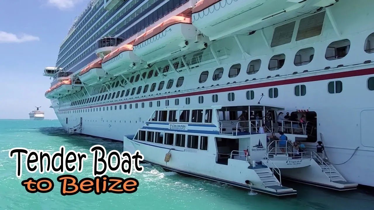 Tender boat Ride To Belize City | Carnival Vista - YouTube