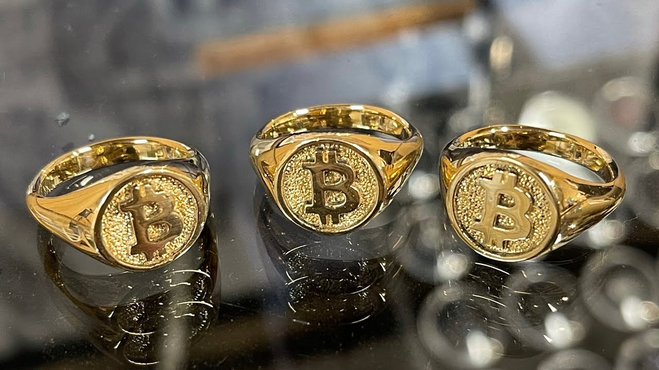 Making an 18k gold Bitcoin signet ring - YouTube