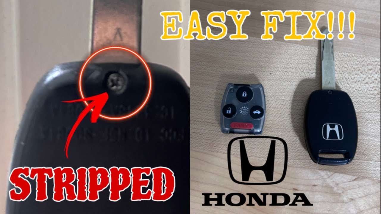 STRIPPED HONDA KEY SCREW? HERE’S HOW TO FIX IT! (Key fob battery ...
