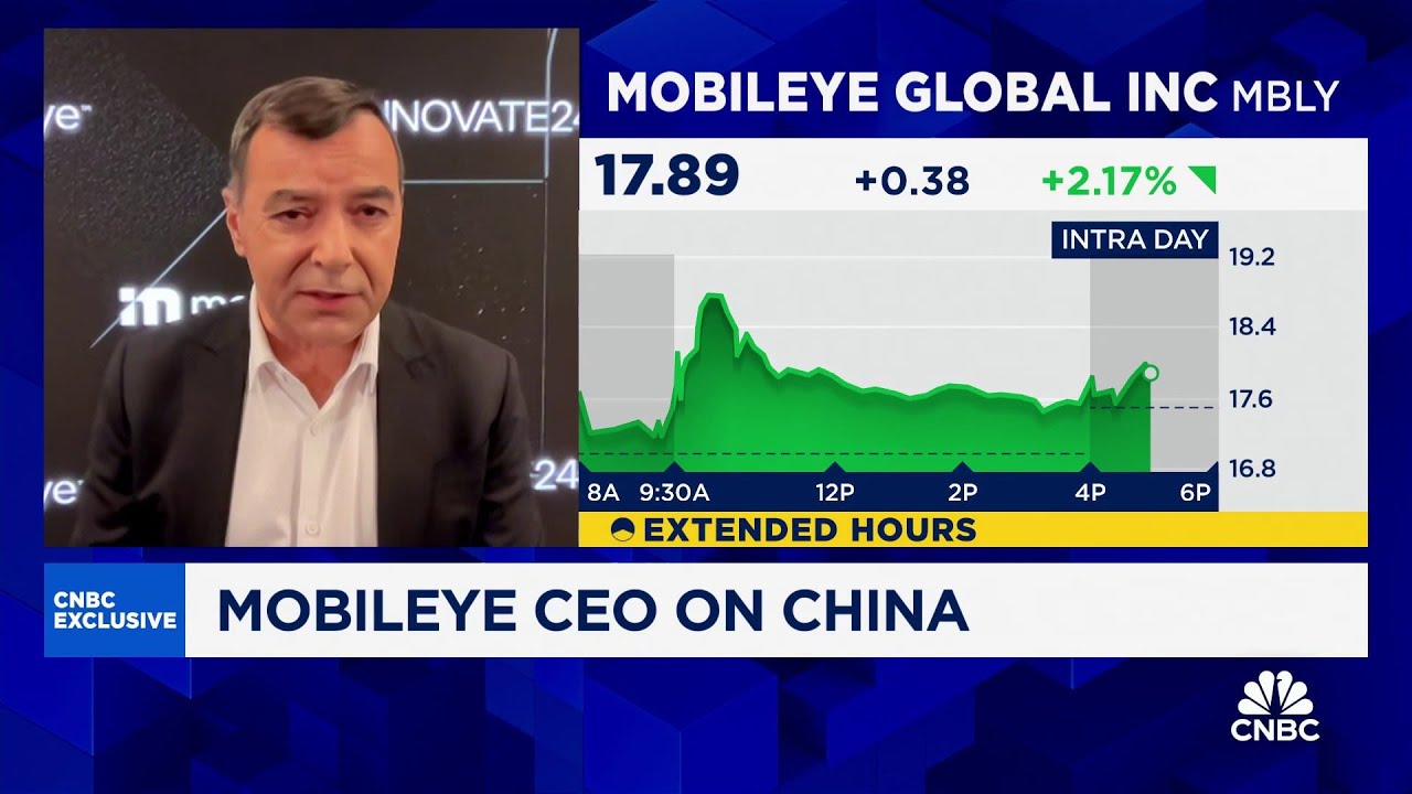 Mobileye CEO Amnon Shashua talks China, growth drivers, and more. - YouTube
