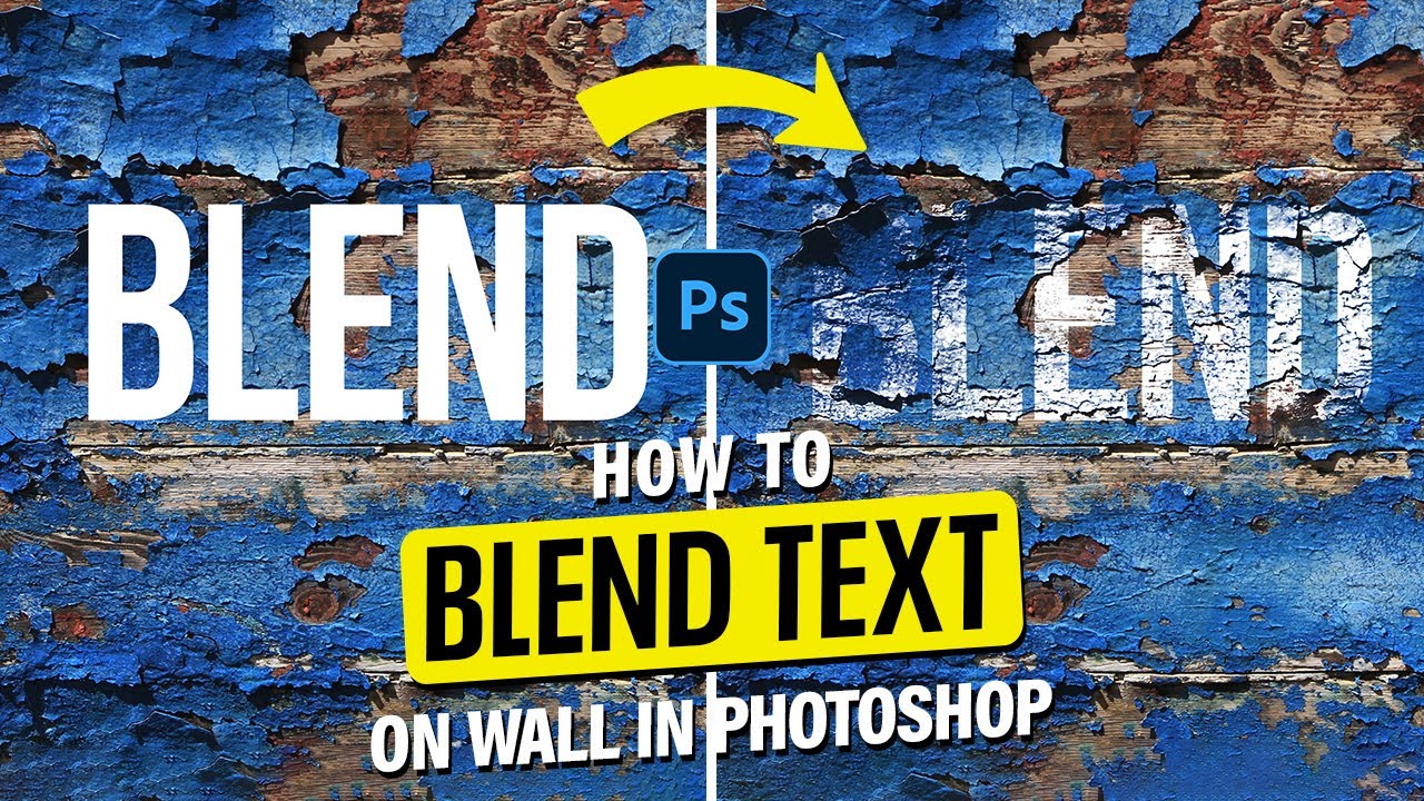 How to Blend Text on Wall in Photoshop | Photoshop Tutorial 2025 | Am Graphix - YouTube