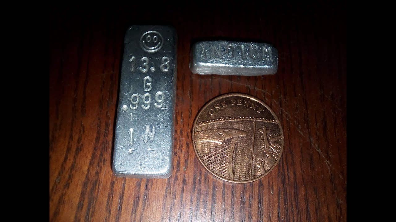 Pouring 20grams .999 Indium Metal,Ingot Bullion Bars.(156.6+Degrees ...