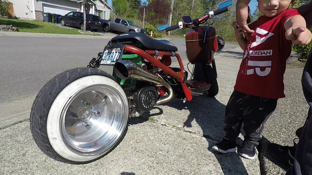 Honda Ruckus GY6 Swap Start up - YouTube