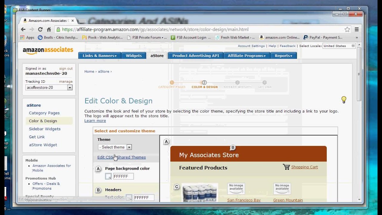 Building an Amazon Associates ASTORE to use with Retail Store ...