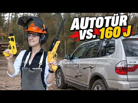 🔴​Was passiert, wenn 160 JOULE auf eine AUTOTÜRE treffen?🔴​