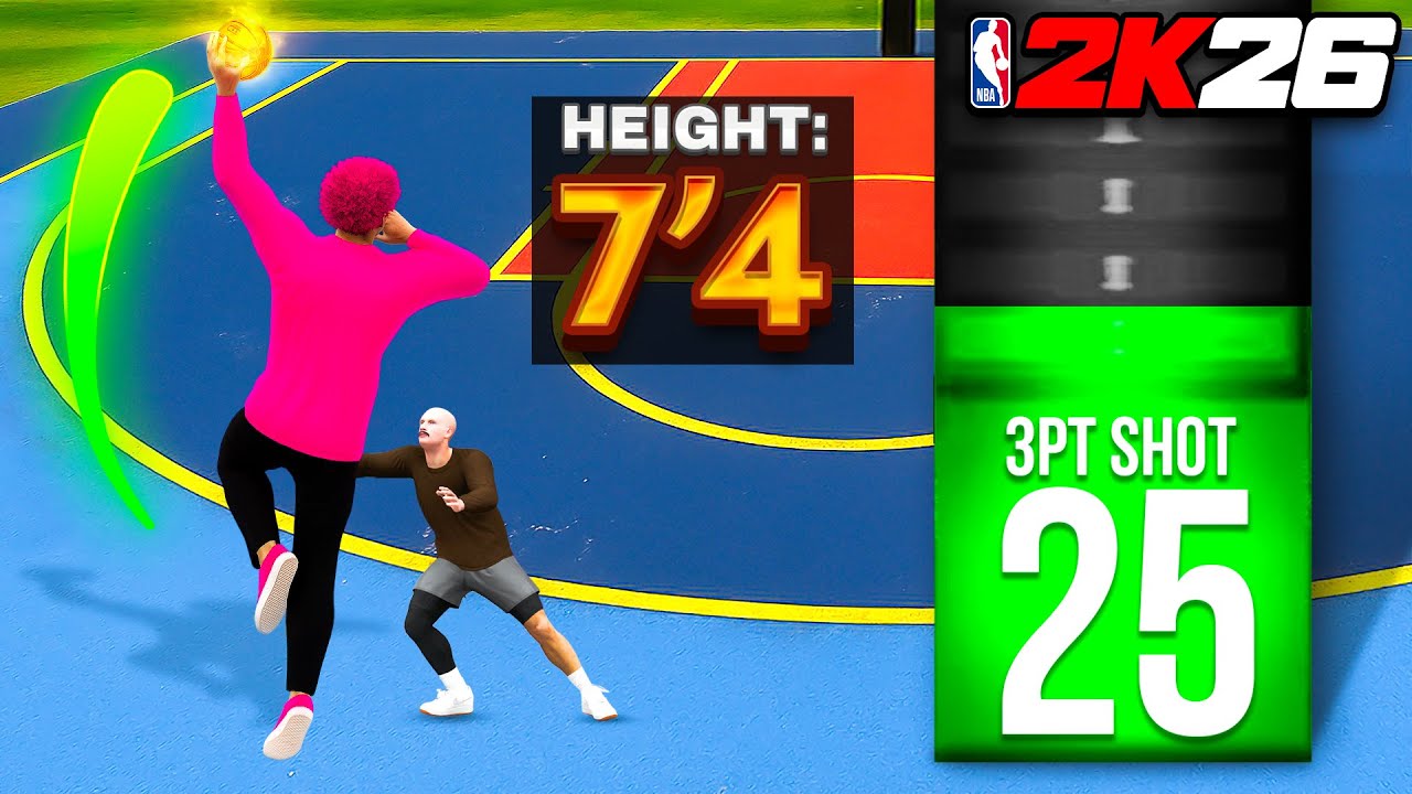 The POWER of 3PT POST HOOKS with a 7'4 BUILD on NBA 2K26 - YouTube
