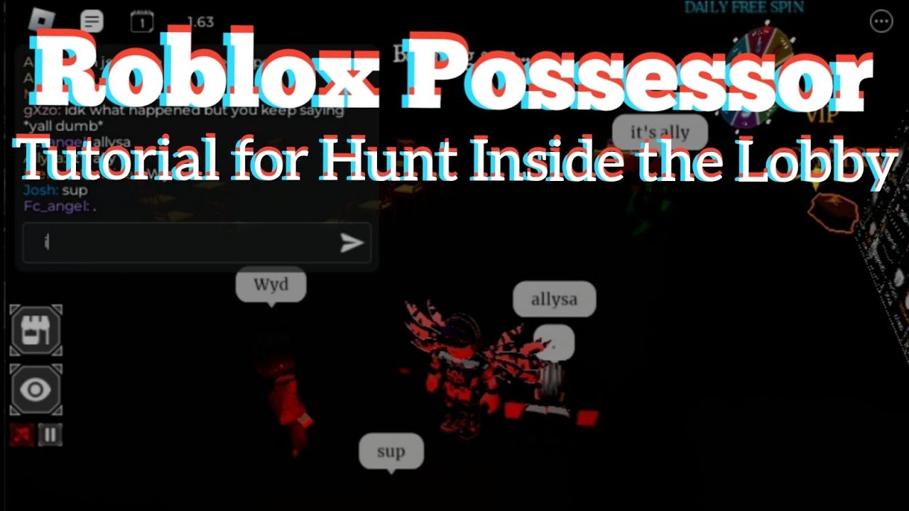 Roblox Possessor | Tutorial on How to use Hunt Inside the Lobby or ...